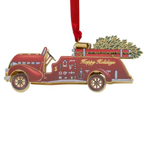 Fire Truck Christmas Ornament Handcrafted in the USA #61843