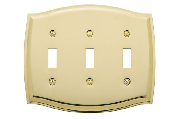 Baldwin Colonial Triple Toggle Switch Plate 4780